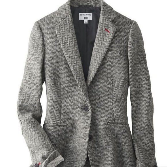 Uniqlo | Jackets & Coats | New Uniqlo X Ines De La Fressange Wool Tweed Grey Suit With Pant ...